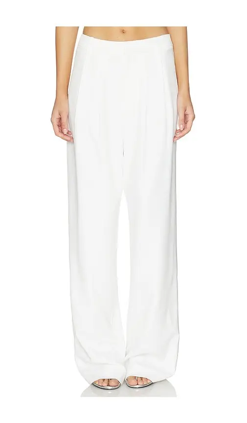 KATE BARTON Wool Cotton Pleat Trouser