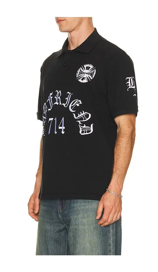 BADFRIEND Best Out Embroidered Knit Polo In . Also - Black