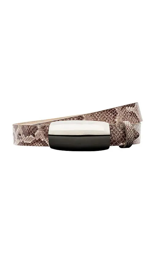 L'Agence Marlow Snake-embossed Leather Belt