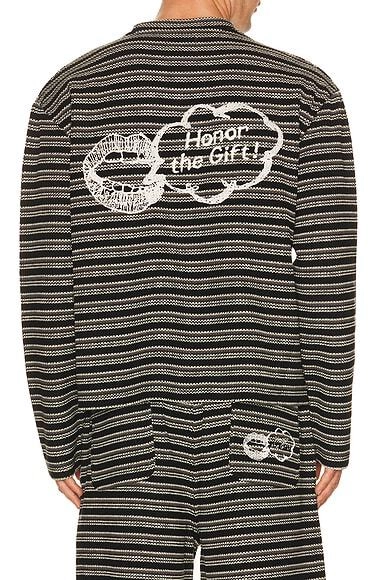 HONOR THE GIFT Speak Striped Long Sleeve - Black