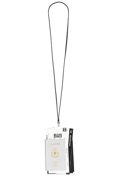 Balenciaga Passport Phone Holder - Silver