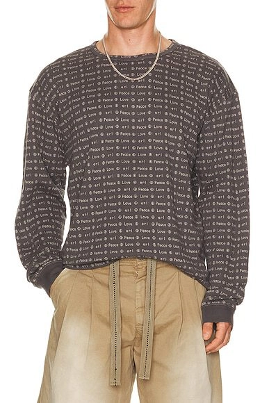 ERL Jacquard Long Sleeve Tee Knit