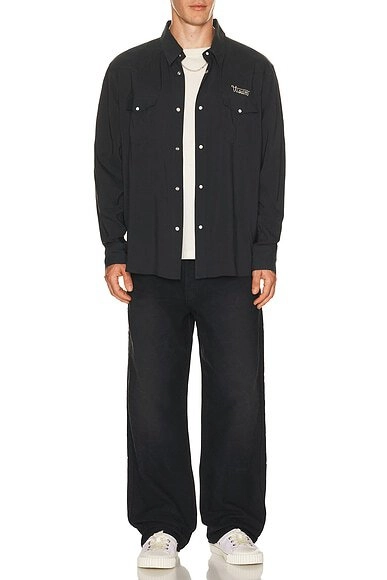 Visvim Four Corners Long Sleeve Shirt - Black