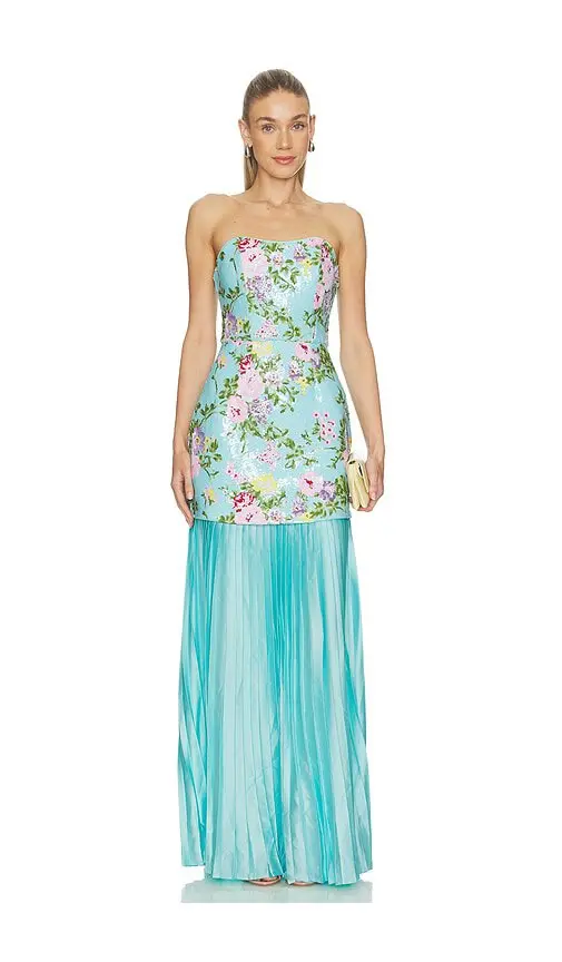 ELLIATT Emmeline Strapless Gown - Mint