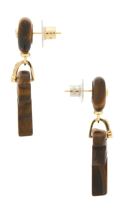 Dannijo Jettie Palm Tree Drop Earrings With Crystal Embellishments