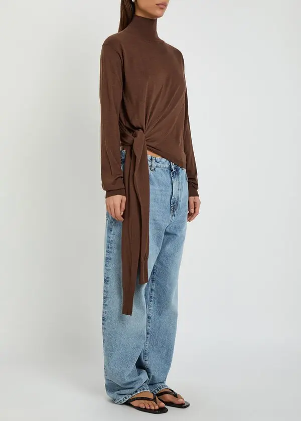 RÓHE Tie Detailed Wool And Silk-blend Jumper