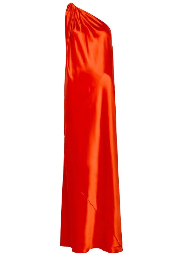 DELOS Nova Draped Silk Maxi Dress