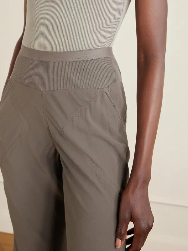 Rick Owens Bias Silk-crepe Wide-leg Pants - Gray