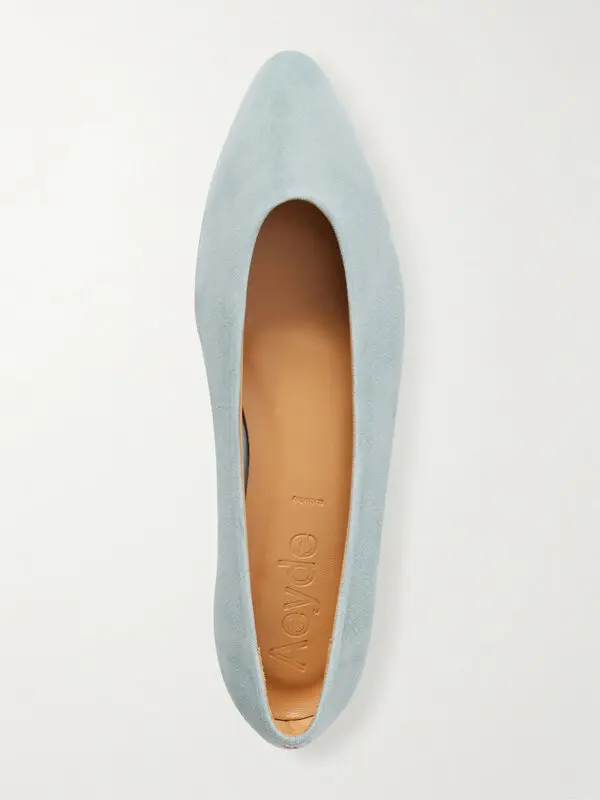 AeydĒ Ellie Suede Ballet Flats - Blue