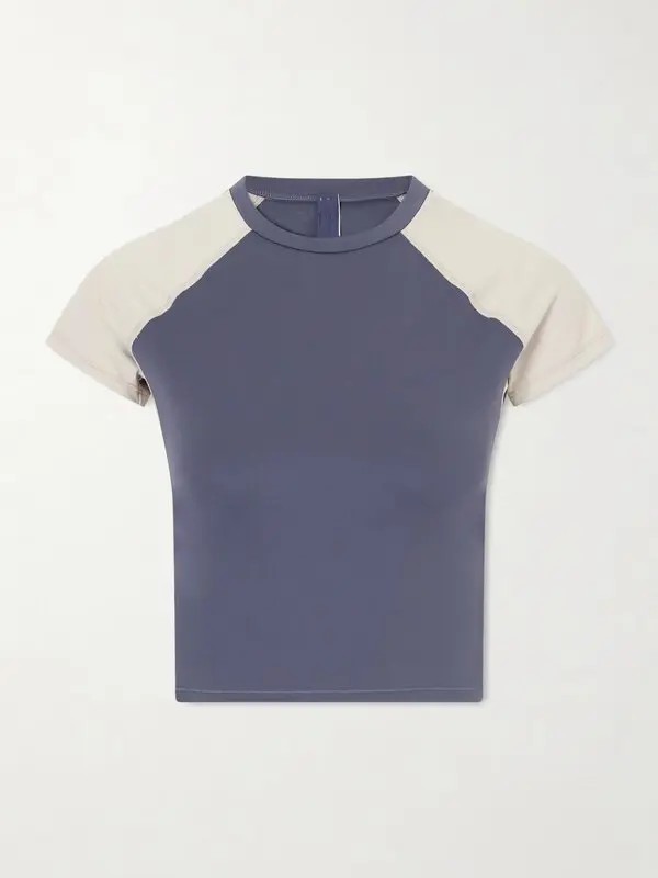 SKIMS X Nike Color-blocked Raglan Cropped Performance Tee
