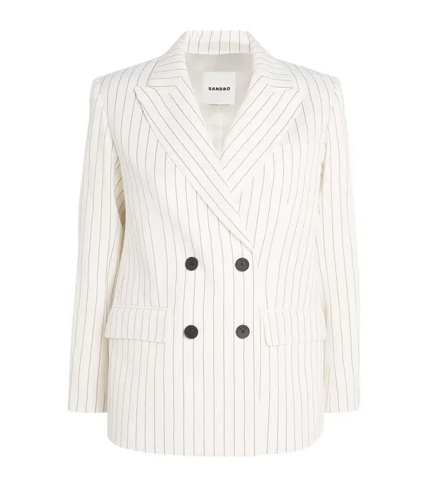 Sandro Striped Double-breasted Blazer