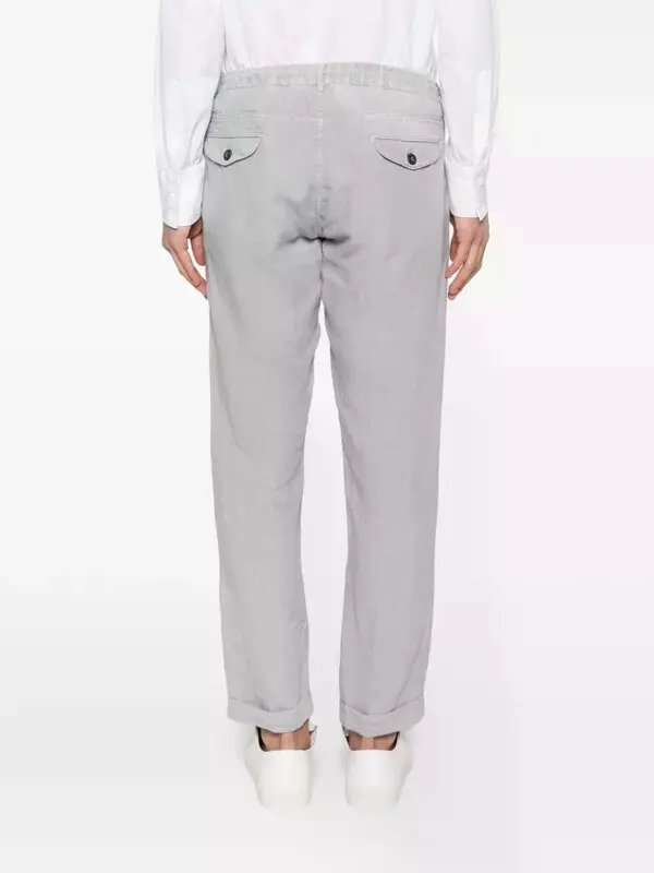 Eleventy Linen Drawstring Trousers - Grey