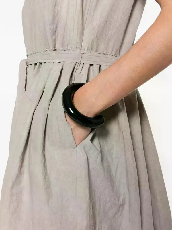 INDIVIDUAL SENTIMENTS Sleeveless Midi Dress With Gathered Skirt - Grey