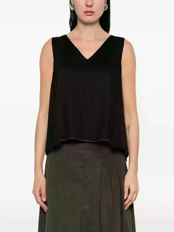 INDIVIDUAL SENTIMENTS Striped V-neck Sleeveless Blouse