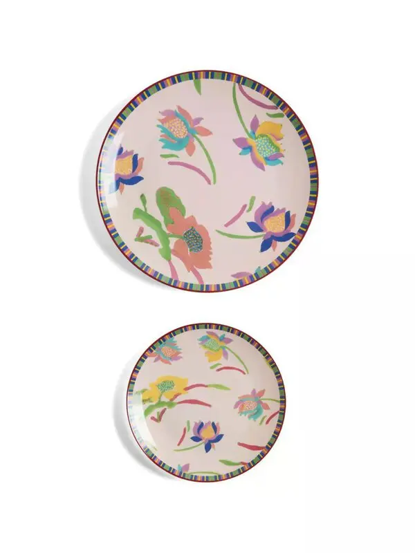 LISA CORTI Floral Plates - Neutrals