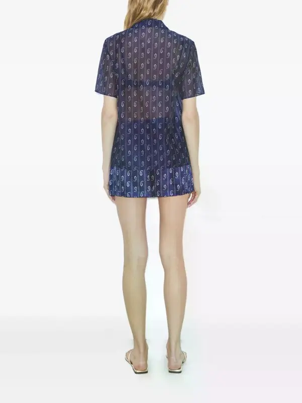 Tory Burch Printed Camp Collar Shirt