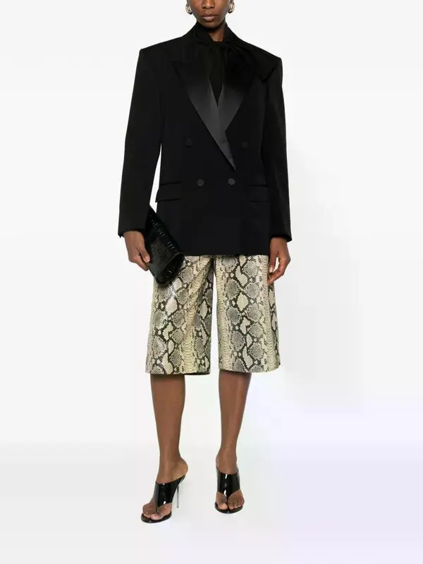 Saint Laurent Double-breasted Peak-lapel Blazer