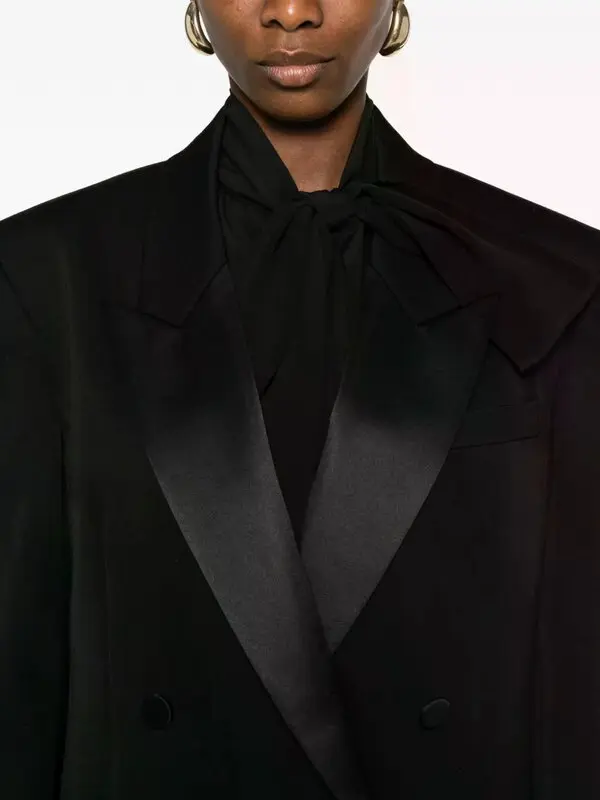 Saint Laurent Double-breasted Peak-lapel Blazer