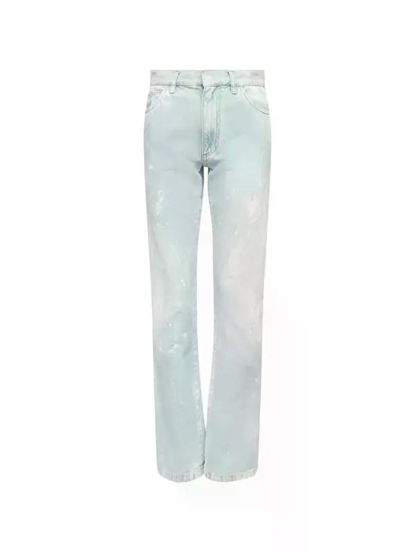 MAISON MARGIELA Straight-leg Jeans With Paint Effect - Blue