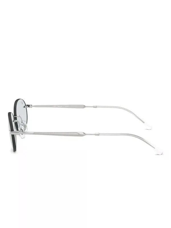 Ray-ban Oval Rimless Eyeglasses - Silver