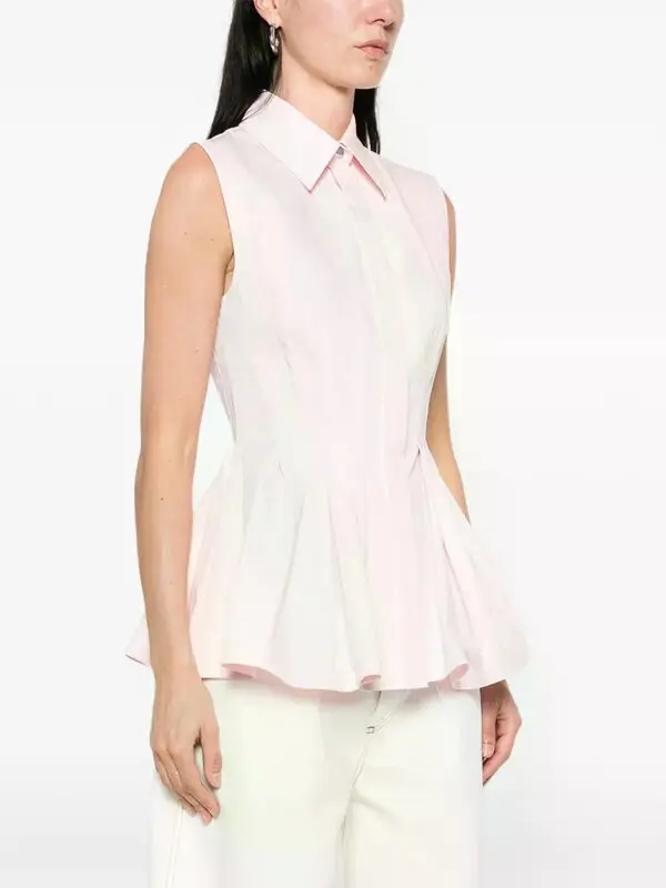 Sportmax Certosa Sleeveless Pleated Shirt - Pink