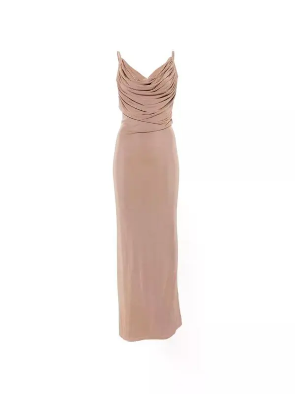 ELEH Sleeveless Draped Maxi Dress