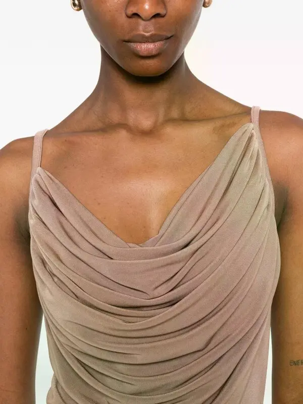 ELEH Sleeveless Draped Maxi Dress