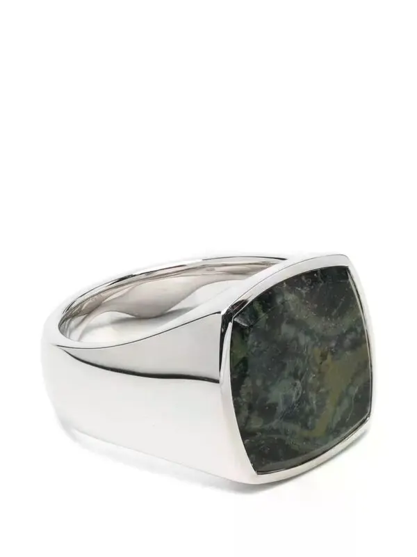 Tom Wood Cushion Kambaba Ring - Silver