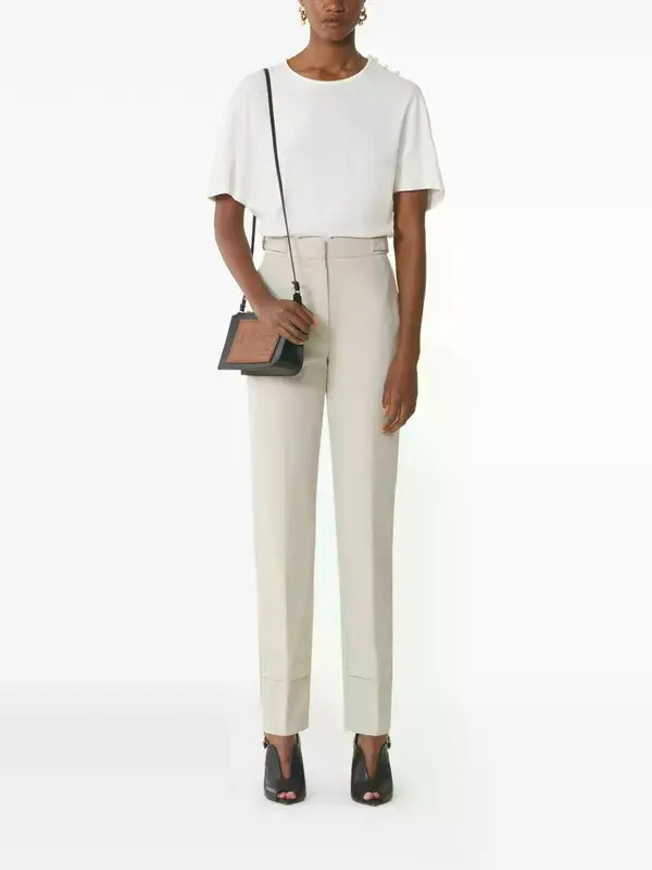 LANVIN Cape Effect Embellished T-shirt - White