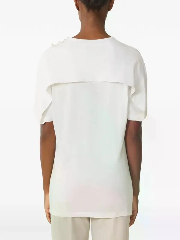 LANVIN Cape Effect Embellished T-shirt