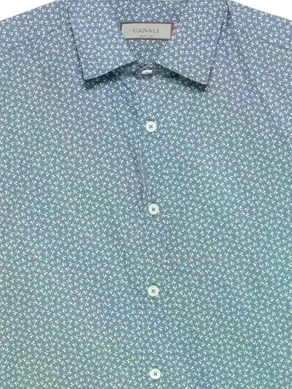 Canali Floral Cotton Shirt