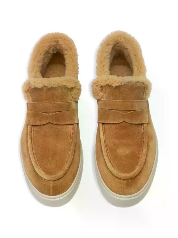 Officine Creative Fur Trim Loafer Style Boots - Neutrals