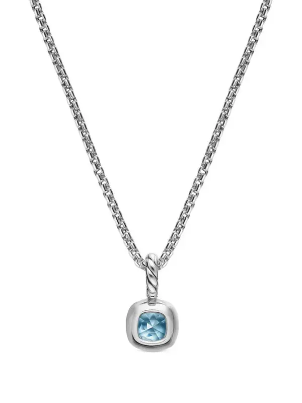 David Yurman Mini Cushion Cut Amulet With Sky Blue Topaz