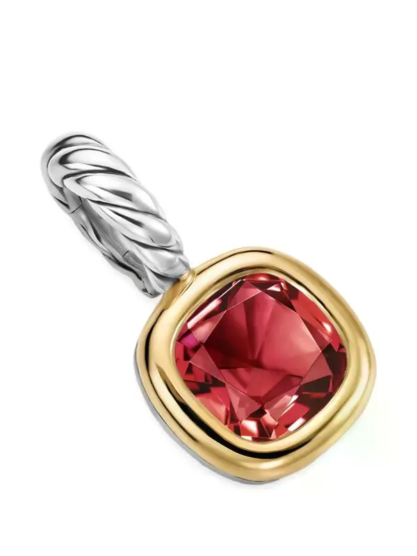 David Yurman Mini Cushion Cut Amulet With Rhodolite Garnet