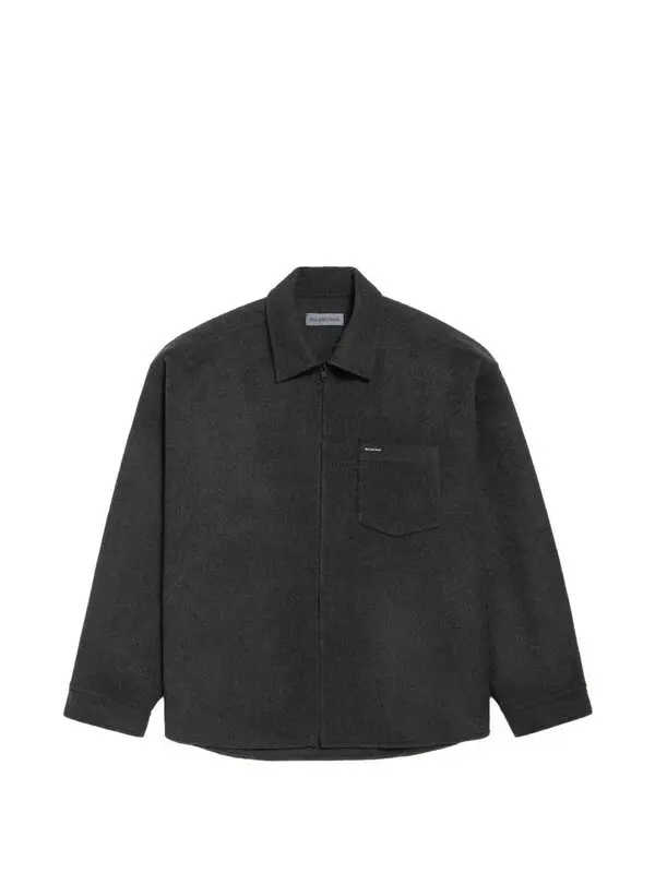 Balenciaga Pocket Zip Coat - Grey