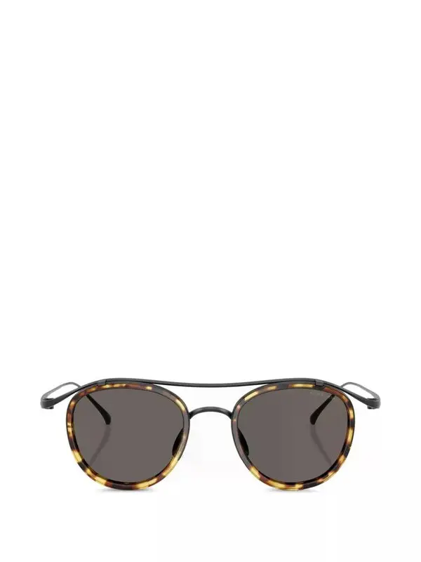 Giorgio Armani Round-frame Tortoiseshell Sunglasses - Black