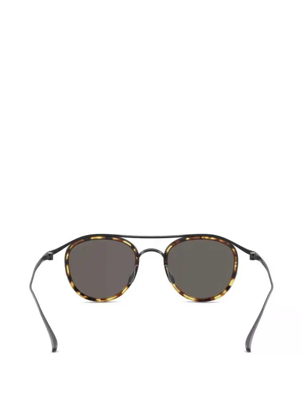 Giorgio Armani Round Frame Tortoiseshell Sunglasses - Black