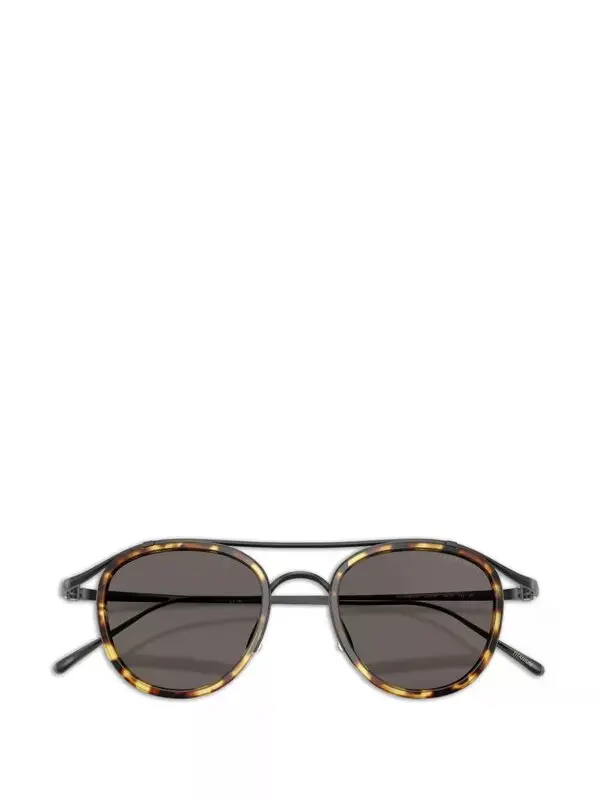 Giorgio Armani Round Frame Tortoiseshell Sunglasses - Black