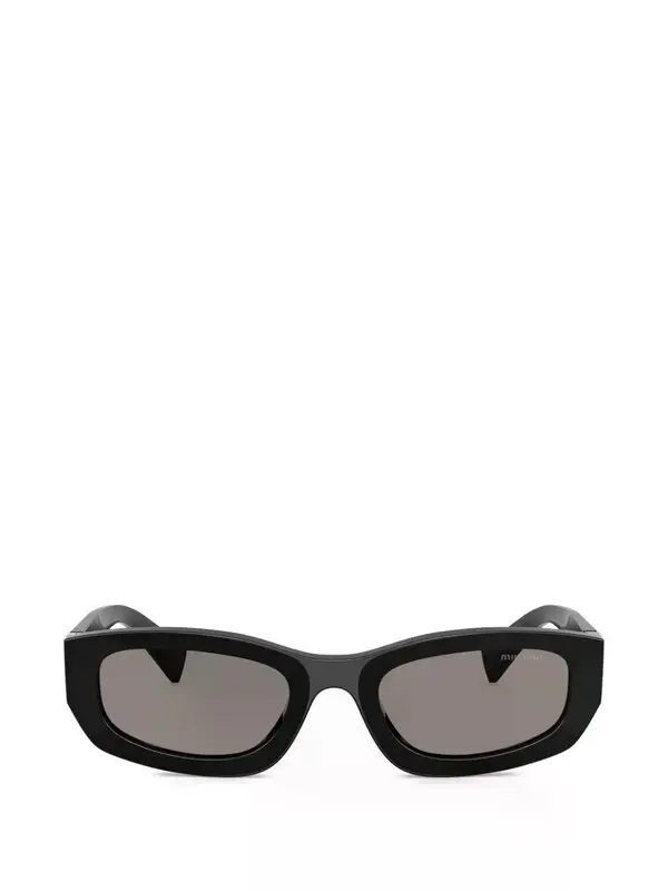 Miu Miu Logo Rectangle Sunglasses - Black