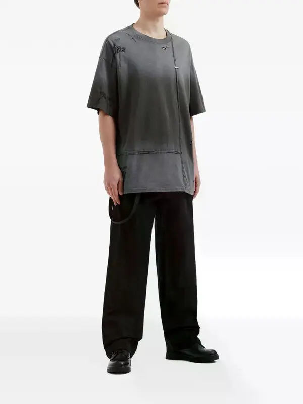 MUSIUM DIV. Distressed Patchwork T-shirt