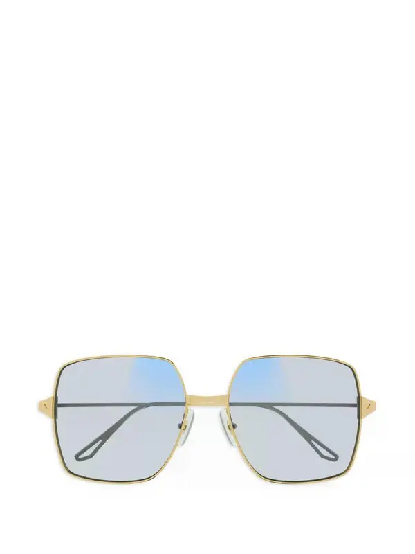 Cartier Tone Square Frame Sunglasses - Gold