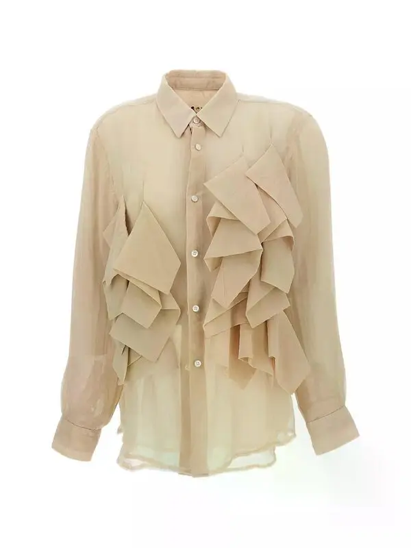 Comme Des Garçons Ruffled Shirt - Neutrals