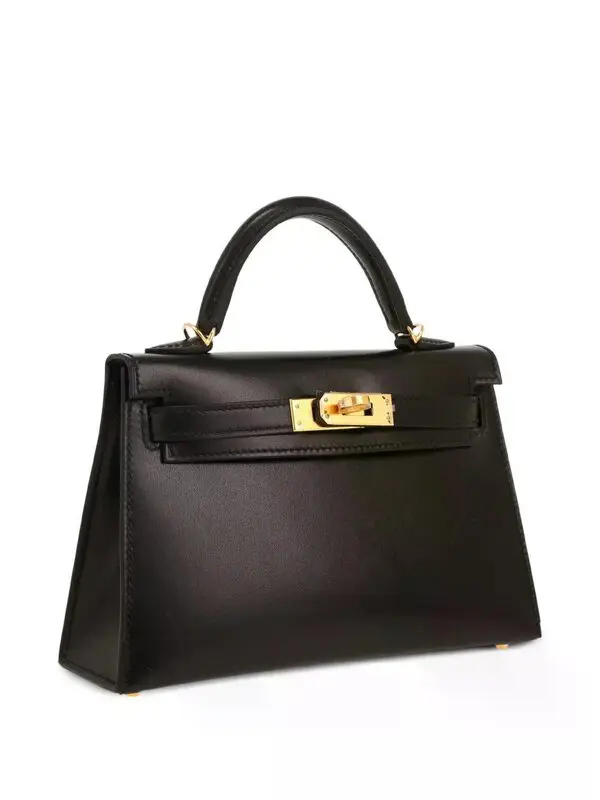 Hermès Kelly Two-way Leather Crossbody Bag - Black