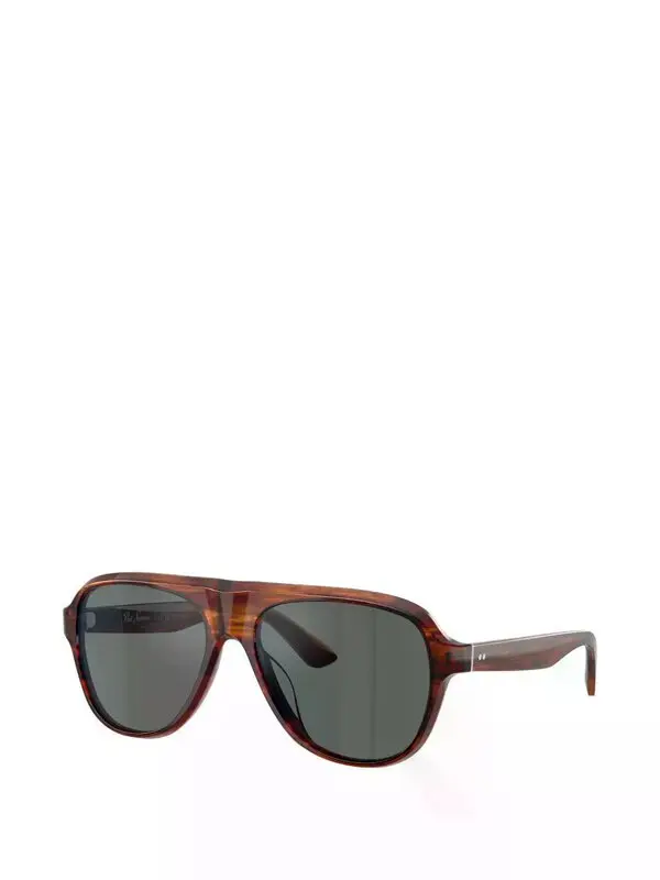 Oliver Spencer Paul Newman Pilot-frame Sunglasses - Brown