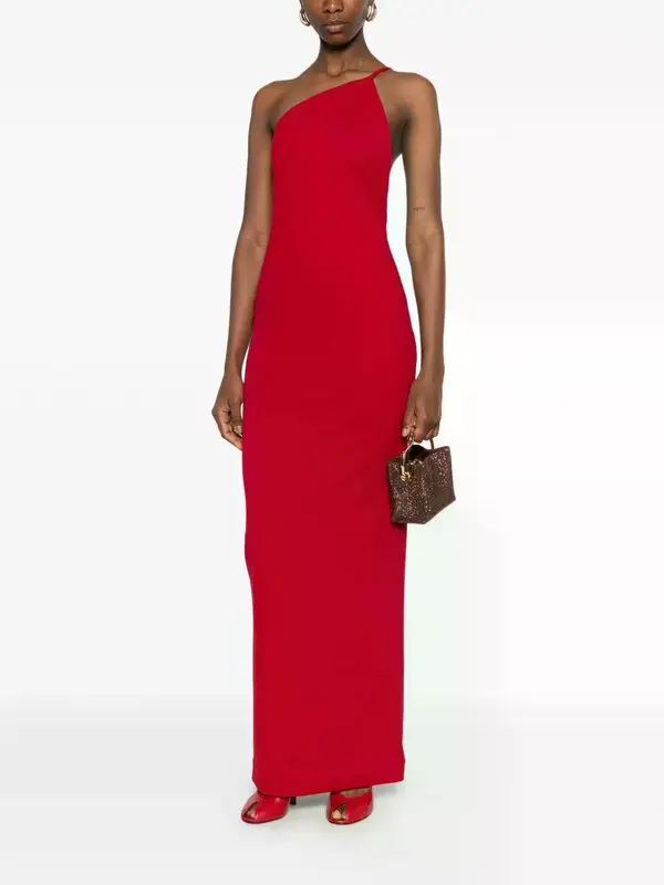 Solace London Alexandra One-shoulder Maxi Dress - Red
