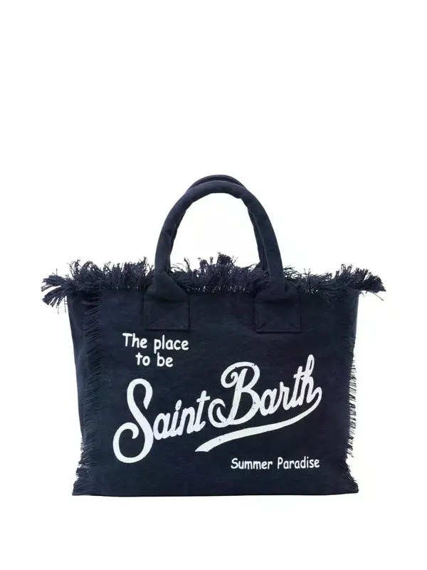 MC2 SAINT BARTH Fringed-trim Tote Bag - Blue