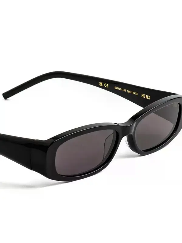 KALEOS Minx Rectangle Frame Sunglasses - Black