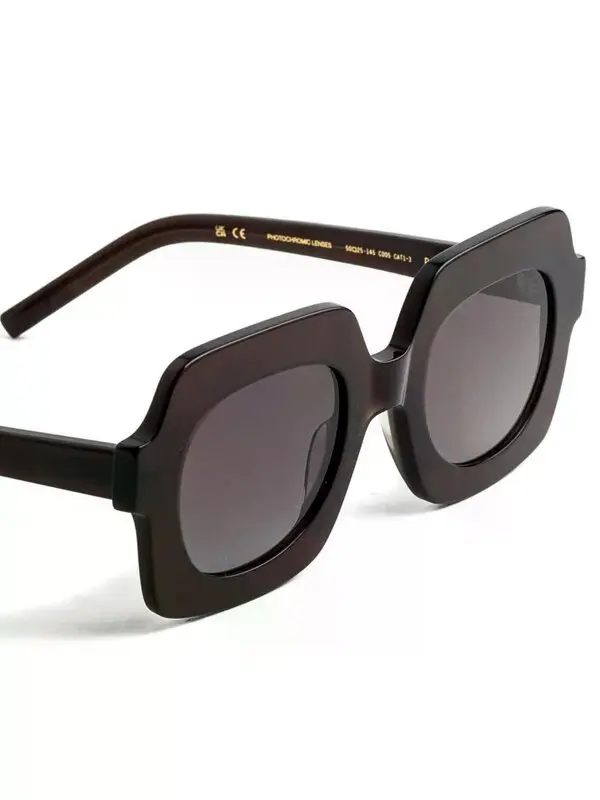 KALEOS Oversized Geometric Sunglasses - Brown