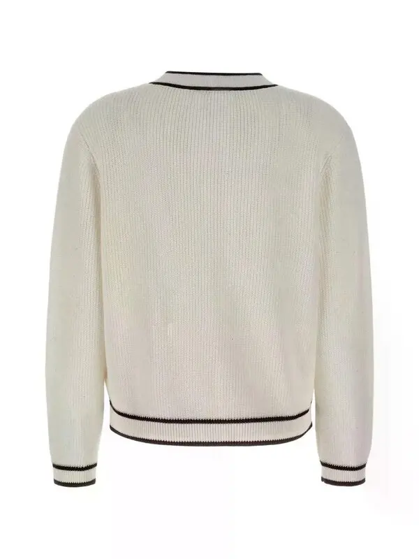 KANGRA V-neck Sweater With Ribbed Trims
