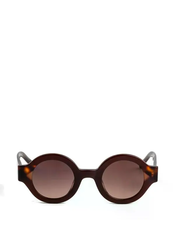 KALEOS Swiney Round-frame Sunglasses - Brown